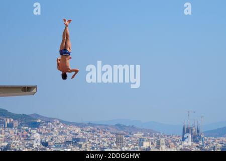 Platform Diving Championship, Montjuic Stock Photo - Alamy