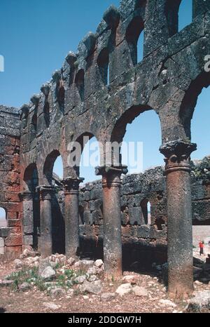 Syria, Aleppo, the Dead Cities, Ruins of the Basilica of Saint Simeon ...