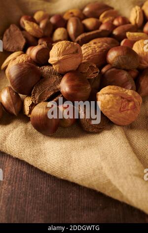 Mixed nuts in their shells , England, Uk, Gb Stock Photo - Alamy