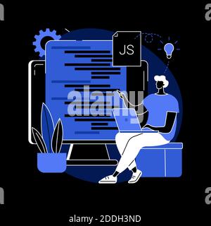 JavaScript abstract concept vector illustration Stock Vector Image ...