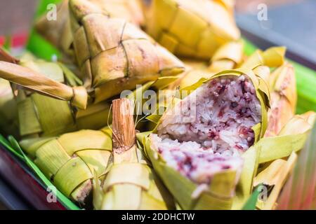 Hanging rice, locally called puso is a traditional food in Cebu ...