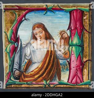 Judith with head of Holofernes and sword Stock Photo - Alamy