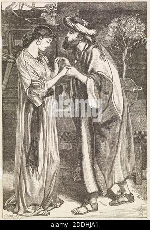 The Veiled Bride, 1862. Artist: Simeon Solomon. Rebekah stands on the ...