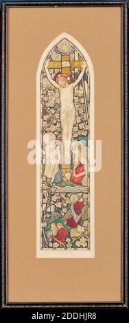 Jesus Christ by the cross pre-crucifixion, shown at the Way of the Cross/High Stations ...