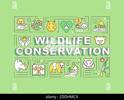 Wildlife conservation word concepts banner Stock Vector Image & Art - Alamy