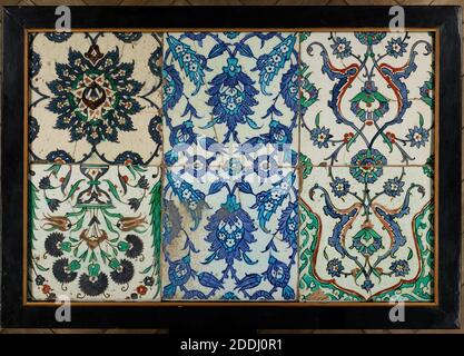 Tile panel, from Iznik, Turkey, 1590-1610 Stock Photo - Alamy