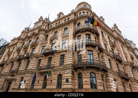 Art Nouveau building on Alberta Iela in Centrs (Central Riga), Riga ...