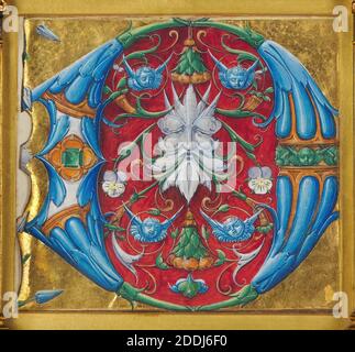 Illuminated letter 'D', 15th century. Artist: Unknown Stock Photo - Alamy