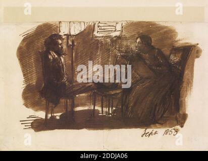 Elizabeth Siddal Drawing Rossetti, 1853. Dante Gabriel Rossetti ...