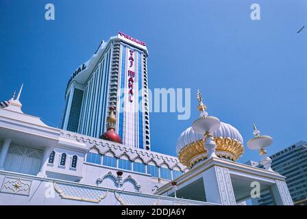 Facade of Trump Taj Mahal Casino in Atlantic City, New Jersey, USA ...