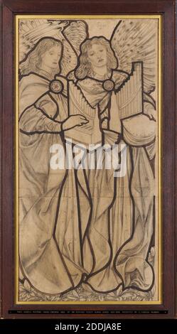 Angels Playing Organs, 1862. Sir Edward Burne-Jones. Design for ...