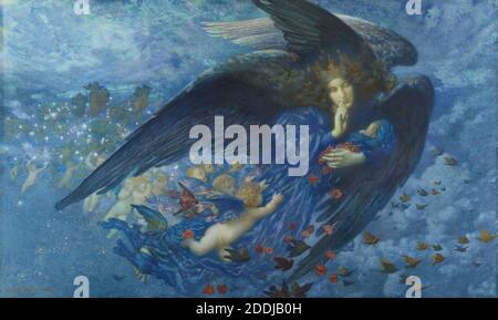 Edward Robert Hughes - Night with her Train of Stars Stock Photo - Alamy