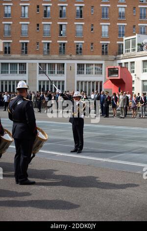 Firefighters in ceremonial uniform. Decoration ceremony of Firefighters ...