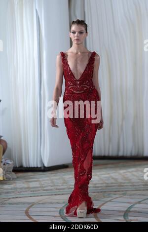 A model walks the runway at the Tony Ward show as part of Haute Couture ...