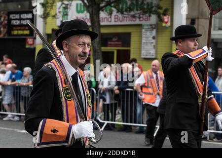 Members of the Protestant Orange Order, a conservative, loyalist ...