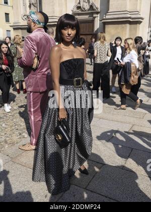 Kat Graham attends Etro fashion show during Milan Fashion Week on ...