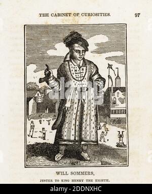 King Henry VIII with Will Sommers, Edward VI, Mary I, and Elizabeth I ...