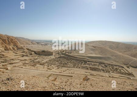 Deir el-Medina, or Dayr al-Madinah, an ancient Egyptian workmen´s ...