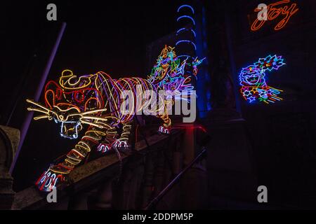 Neon light installation 'Remembering A Brave New World', by British ...