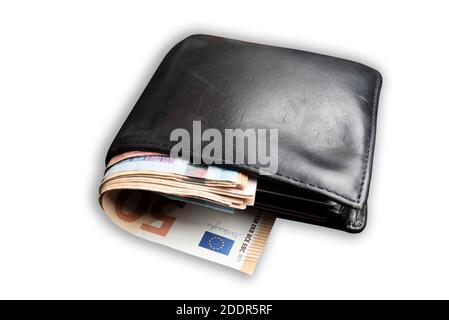 wallet filled with banknotes Stock Photo - Alamy