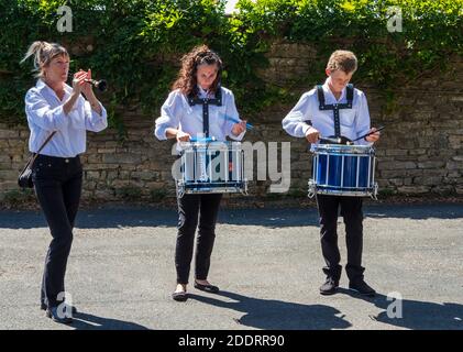 Traditional Breton band performing on the 15 August Public Holiday in ...