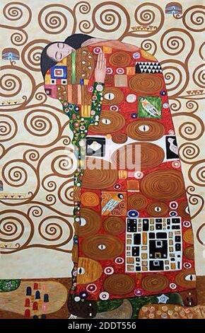 Klimt, Stoclet Fries, Umarmung Stock Photo - Alamy