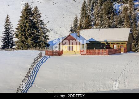 traditional house in Fundatica village. Brasov county, Romania Stock ...