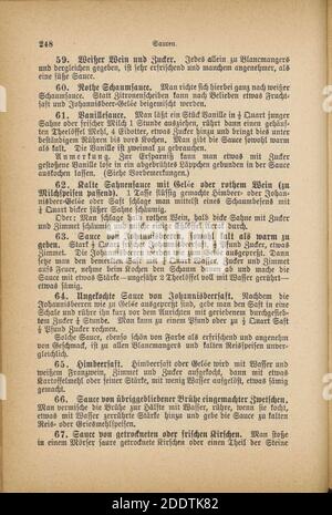 Kochbuch Amerika (Davidis) 248 Stock Photo - Alamy