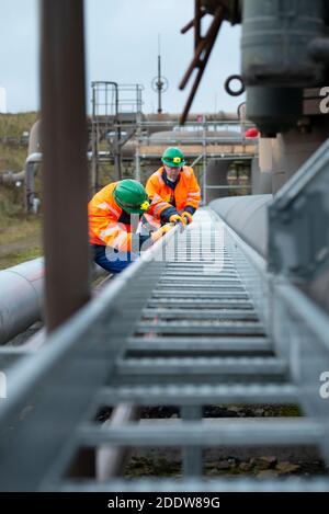 Construction work, Flotta, oil terminal, Orkney, Scotland Stock Photo ...