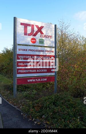 Main Entrance to TJX Europe Processing Centre at Lymedale Business Park ...
