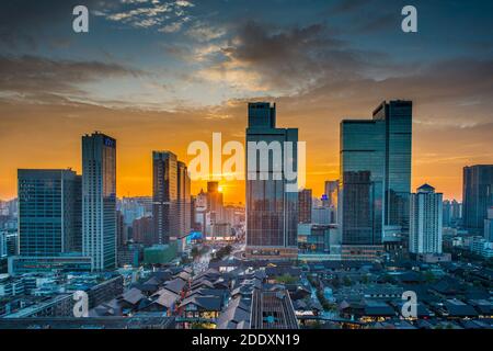 Chengdu in the Pacific at night Stock Photo - Alamy