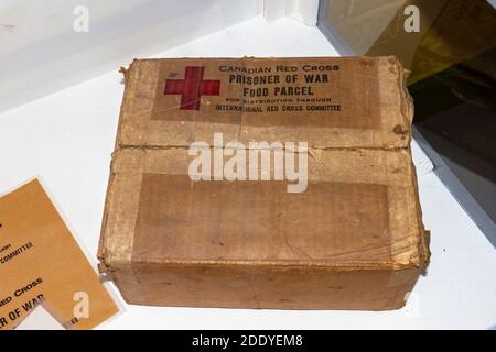 Canadian red Cross food parcel Thorpe Camp Visitor Centre, a WWII Royal ...
