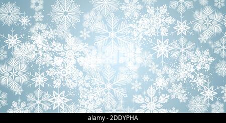 Sweet winter white snowflakes full vector background Stock Photo - Alamy