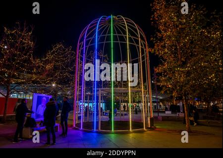 The giant “birdcage” in Battle Bridge Place is Jacques Rival’s artwork ...