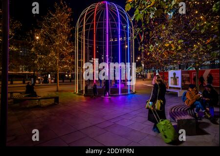 The giant “birdcage” in Battle Bridge Place is Jacques Rival’s artwork ...