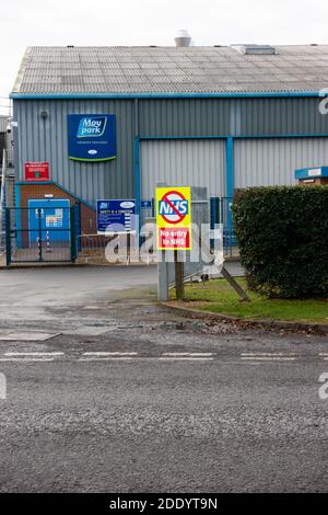 "No Entry to NHS" signs at the Moy Park site, next to the new Gonerby ...