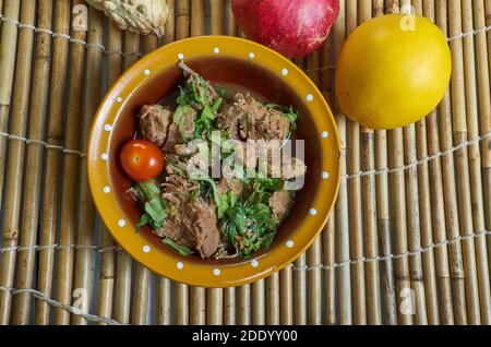 Romazava - national dish of Madagascar, consisting of greens, zebu meat ...