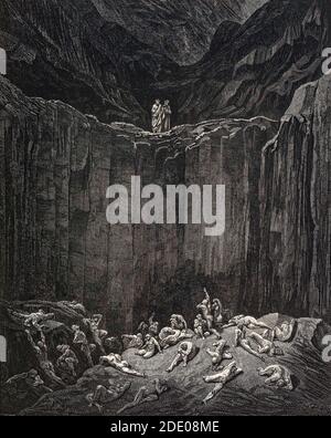 Dante Divina Commedia - Hell - Dante and Virgil entrance to hell ...