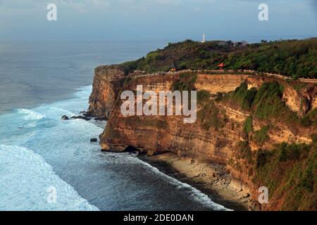 Limestone cliffs at Uluwatu Bukit peninsula, Bali Indonesia Stock Photo ...