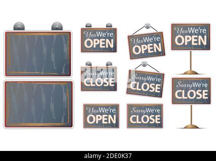 open and close tags illustration design over white background Stock ...