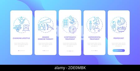 CFS treatment onboarding mobile app page screen with concepts Stock ...