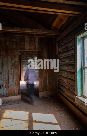 Karen Rentz walking through ranch house at Caroline Lockhart Historic ...