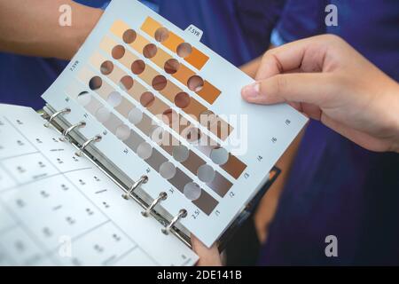 Soil colour chart Stock Photo - Alamy