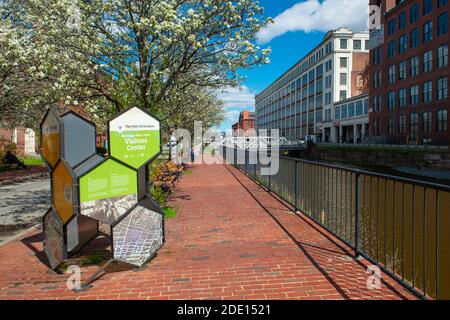Historic Pemberton Mill Bridge on the Merrimack River North Canal at ...