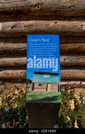 Bunkhouse and Crow'sNest structure at Caroline Lockhart Historic Ranch ...