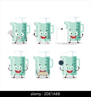 Cartoon character of measuring cup with various circus shows. Vector ...