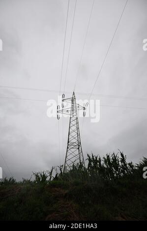 energy supply with a 380 kv power line and power pole energy supply ...
