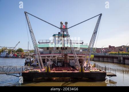 William M. Black steam powered dustpan dredge Stock Photo - Alamy