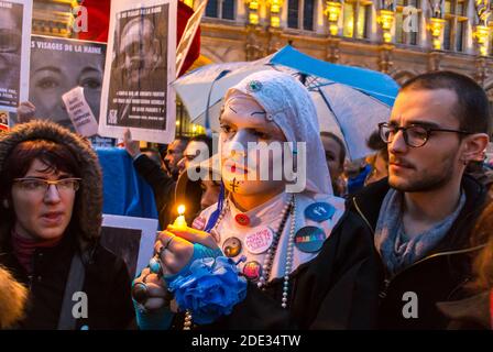 LGBT activists protest against homophobic crimes in Madrid on 11st ...