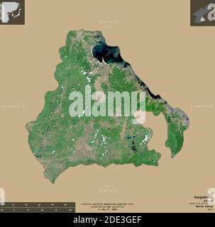 Kangwon-do, province of North Korea. High resolution satellite map ...